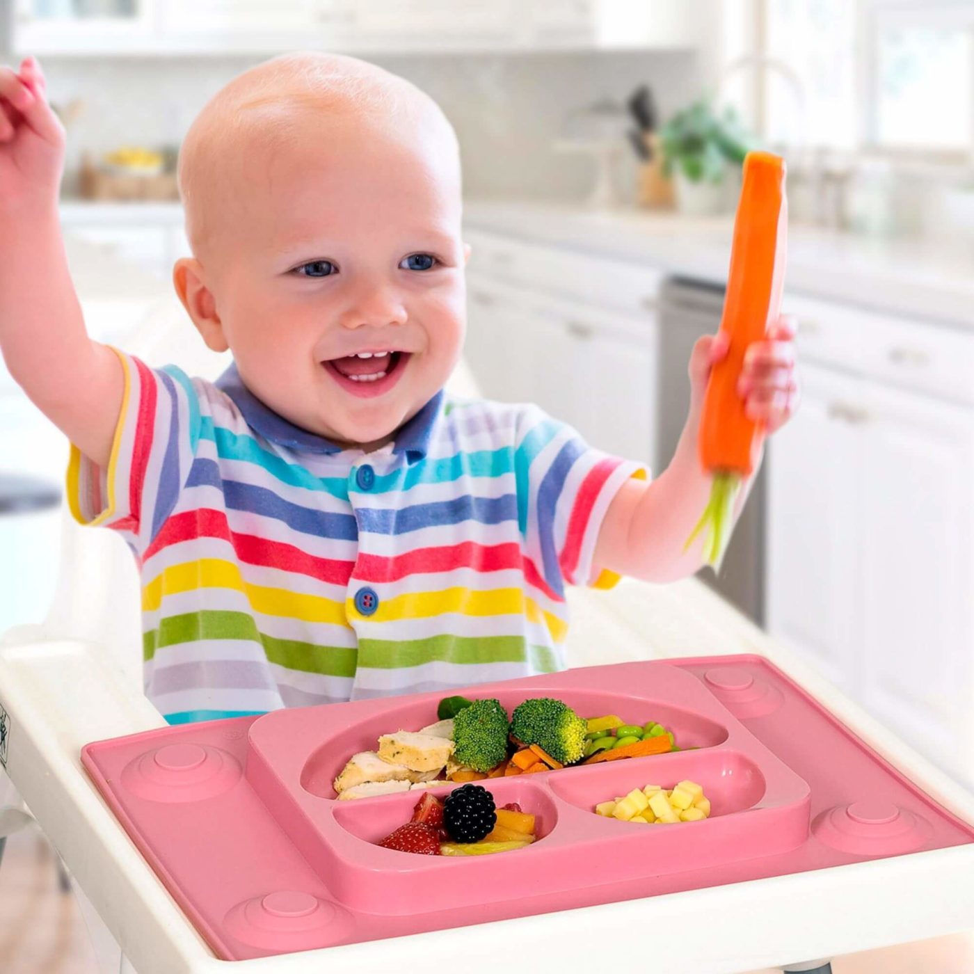 Easymat Original “transition to table” Suction Plate with Spoon - Birth ...